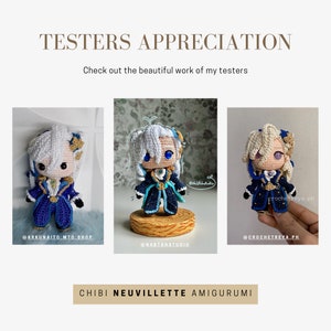 Crochet PDF Pattern: "neuvillette" Chibi Amigurumi - Etsy