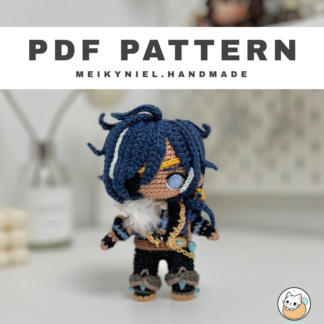 Crochet PDF Pattern: kaeya Chibi Amigurumi - Etsy