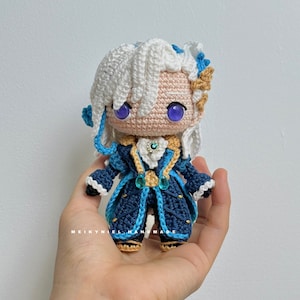 Crochet PDF Pattern: "neuvillette" Chibi Amigurumi - Etsy