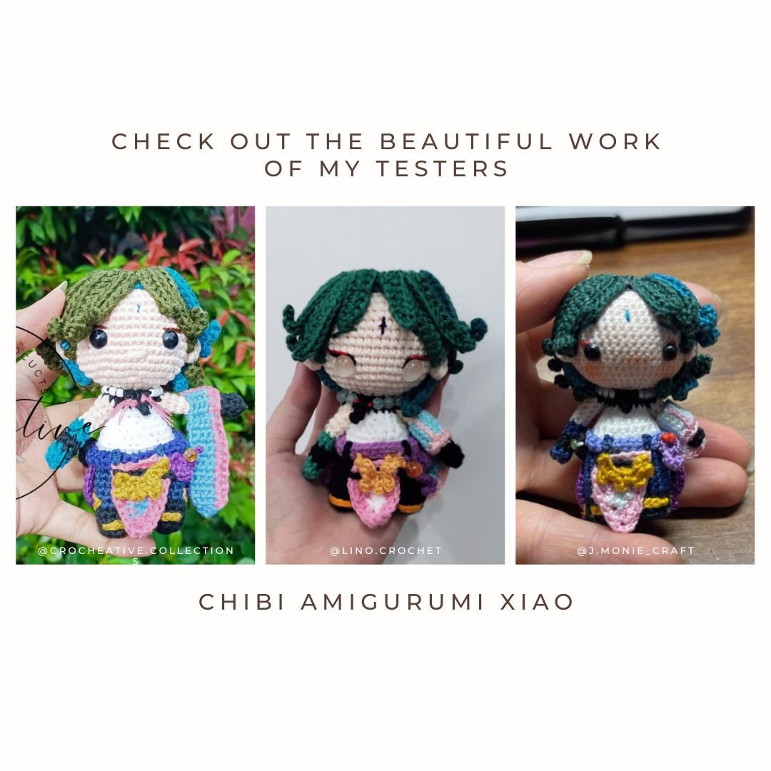 Crochet PDF Pattern : Chibi Amigurumi "xiao" - Etsy