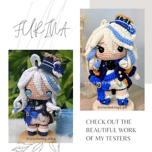 Crochet PDF Pattern: "furina" Chibi Amigurumi - Etsy