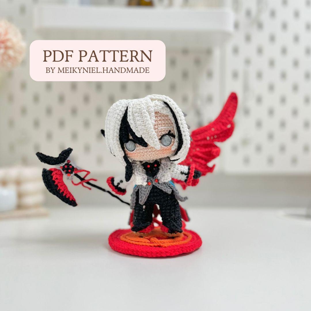 Crochet PDF Pattern: "arlecchino" Chibi Amigurumi - Etsy