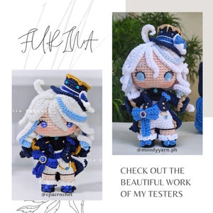 Crochet PDF Pattern: "furina" Chibi Amigurumi - Etsy