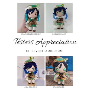 Crochet PDF Pattern: "venti" Chibi Amigurumi - Etsy