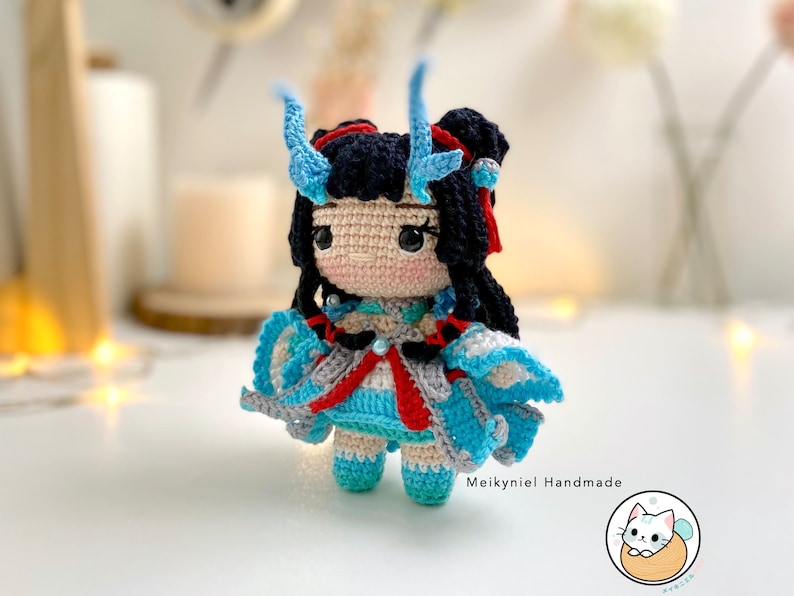 Crochet PDF Pattern : Chibi Amigurumi kagura - Etsy