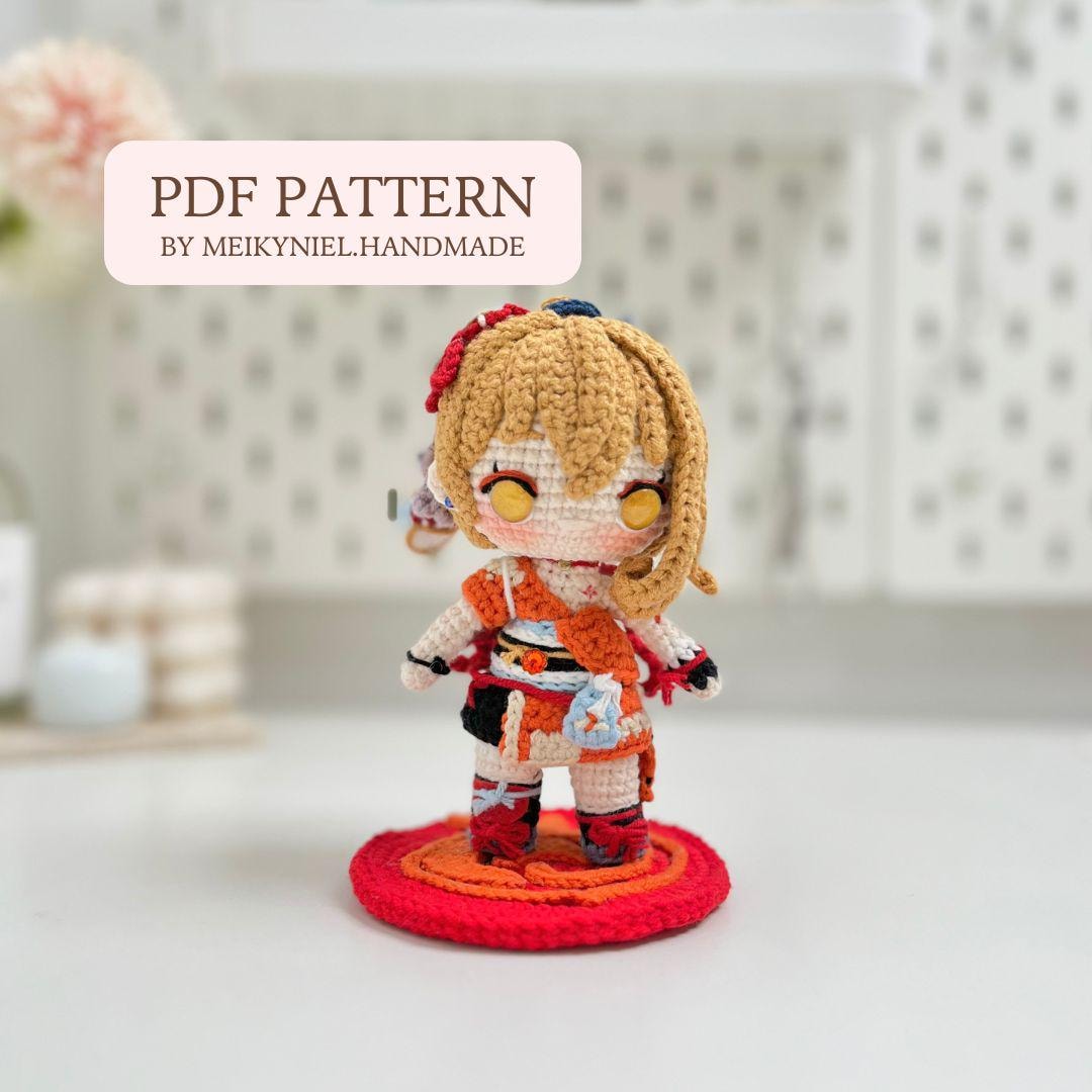 Crochet PDF Pattern: "yoimiya" Chibi Amigurumi - Etsy