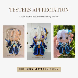Crochet PDF Pattern: "neuvillette" Chibi Amigurumi - Etsy