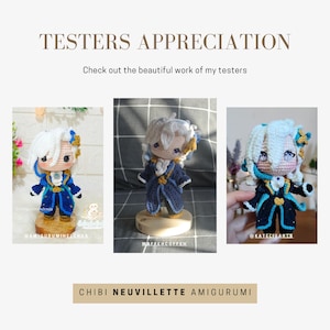 Crochet PDF Pattern: "neuvillette" Chibi Amigurumi - Etsy