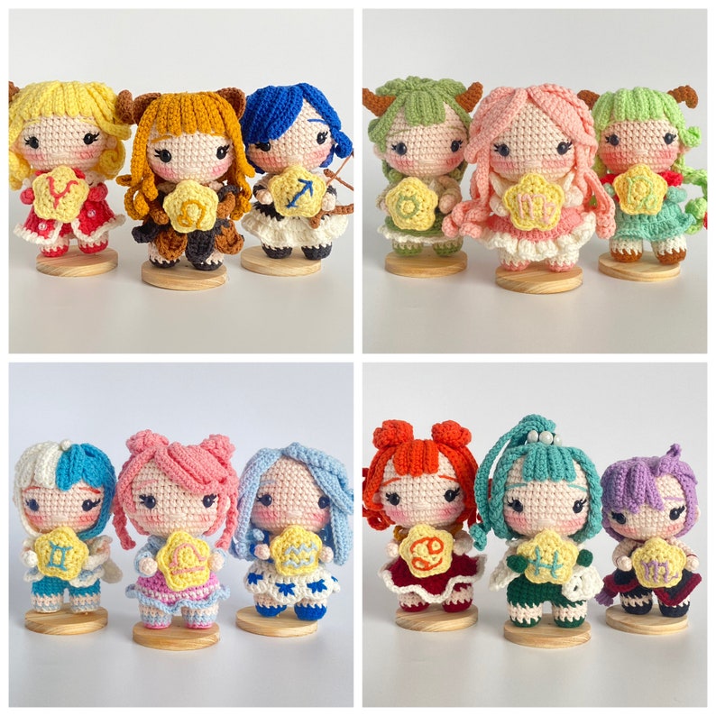 Crochet Pattern : Chibi Star Signs 12in1 Amigurumi - Etsy