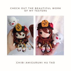 Crochet PDF Pattern: "hu Tao & Boo Tao" Chibi Amigurumi - Etsy
