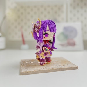 Crochet PDF Pattern: "raiden Shogun" Chibi Amigurumi (english, Spanish ...