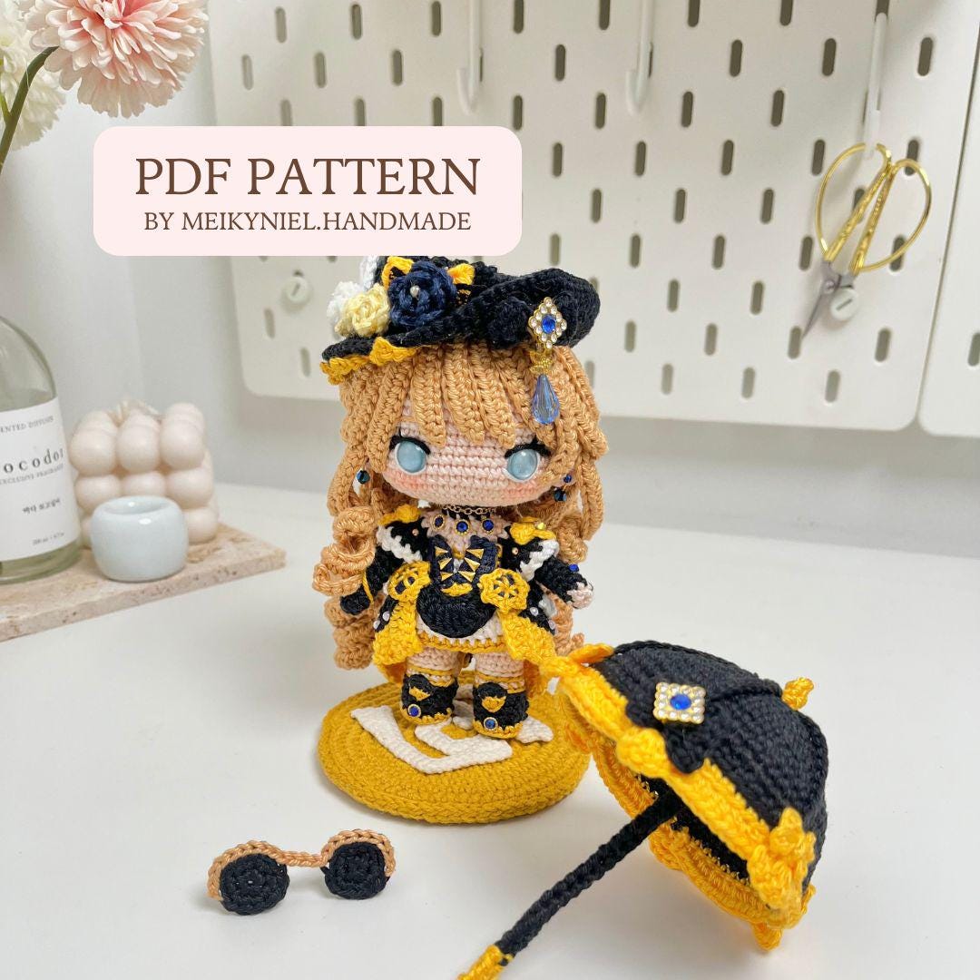 Crochet PDF Pattern: "navia" Chibi Amigurumi - Etsy