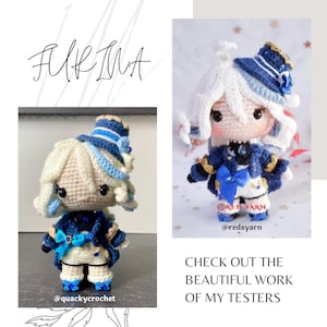 Crochet PDF Pattern: "furina" Chibi Amigurumi - Etsy