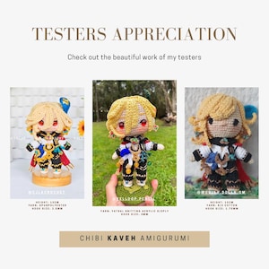 Crochet PDF Pattern: "kaveh" Chibi Amigurumi - Etsy