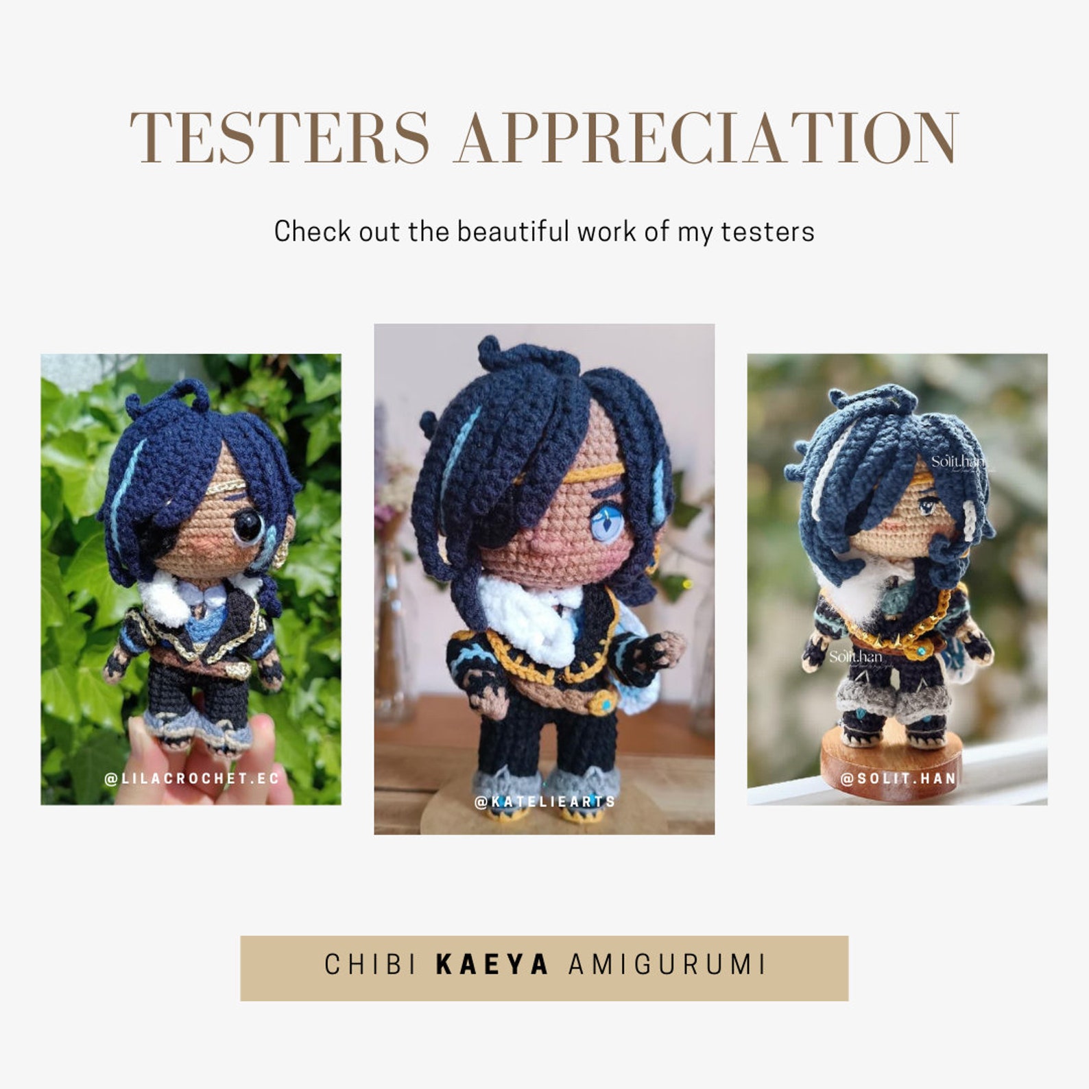 Crochet PDF Pattern: "kaeya" Chibi Amigurumi - Etsy