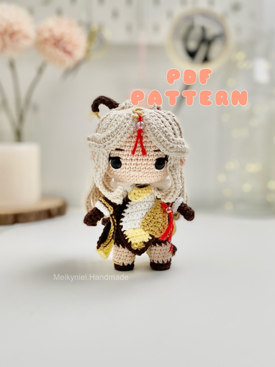 Crochet PDF Pattern: ningguang Chibi Amigurumi - Etsy