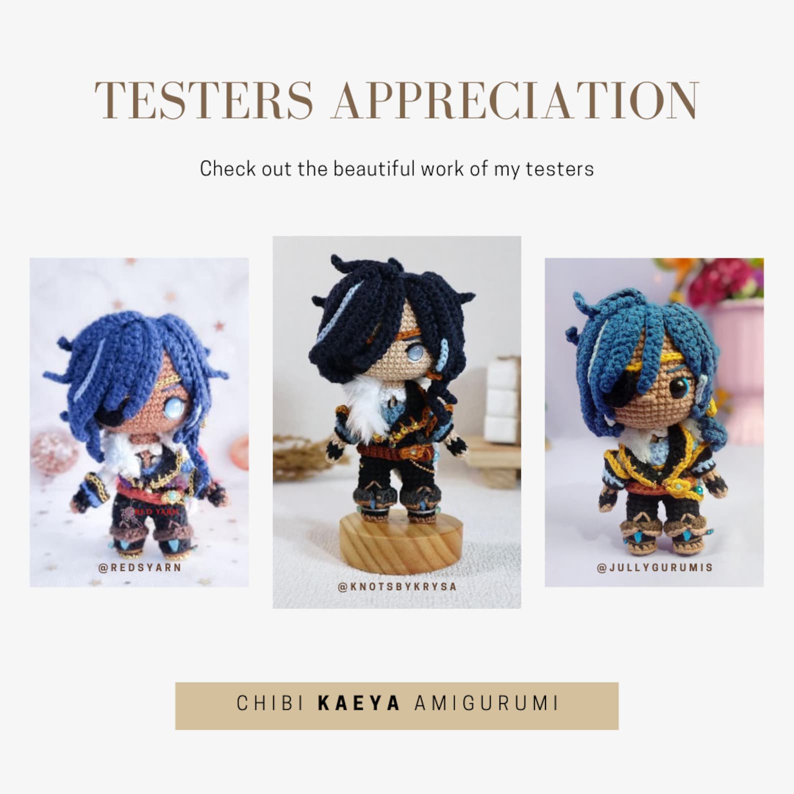 Crochet PDF Pattern: "kaeya" Chibi Amigurumi - Etsy