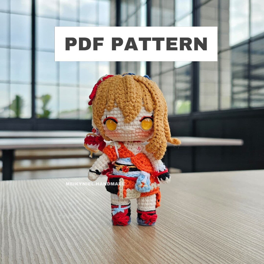Crochet PDF Pattern: yoimiya Chibi Amigurumi - Etsy