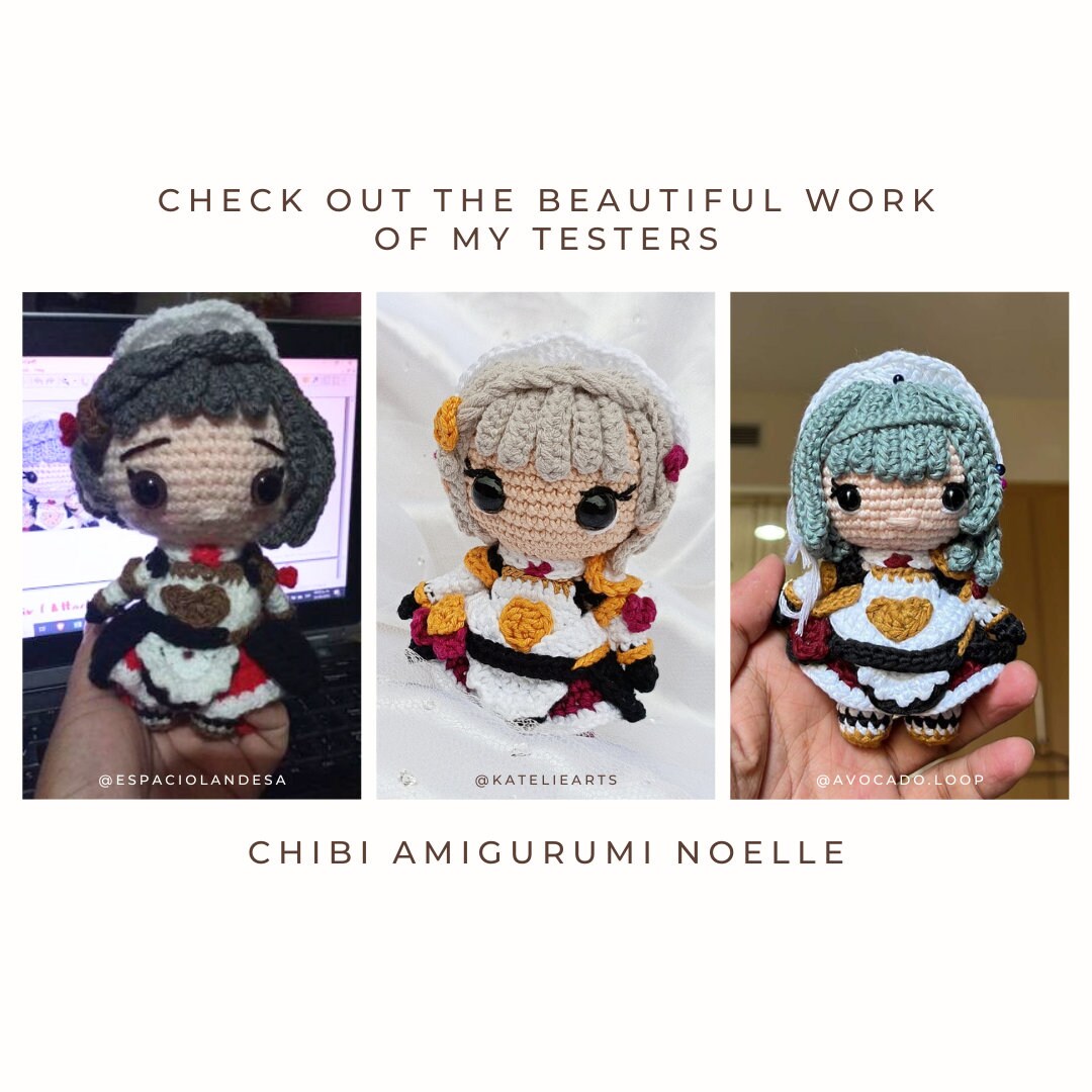 Crochet PDF Pattern : Chibi Amigurumi "noelle" - Etsy