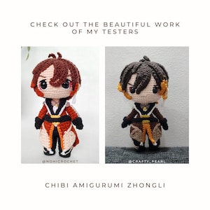 Crochet PDF Pattern: "zhongli" Chibi Amigurumi - Etsy