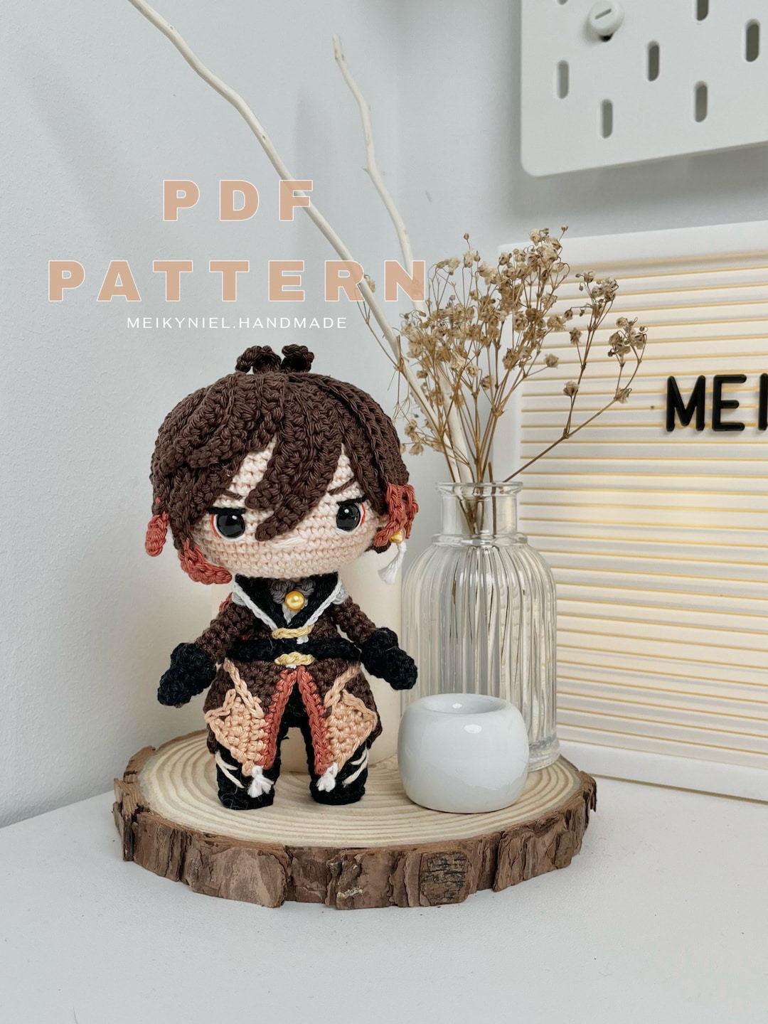 Crochet PDF Pattern: zhongli Chibi Amigurumi - Etsy