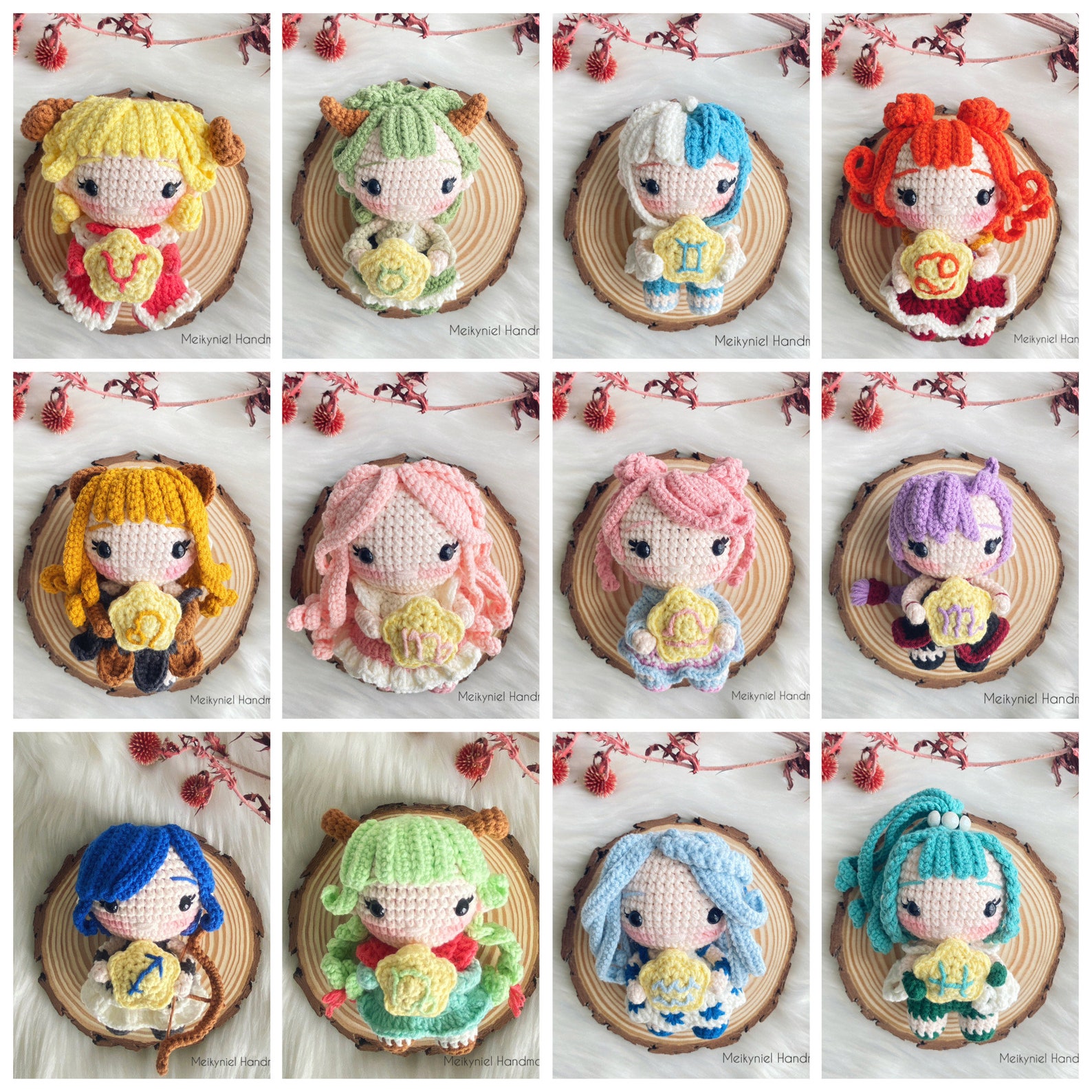 Crochet Pattern : Chibi Star Signs 12in1 Amigurumi - Etsy