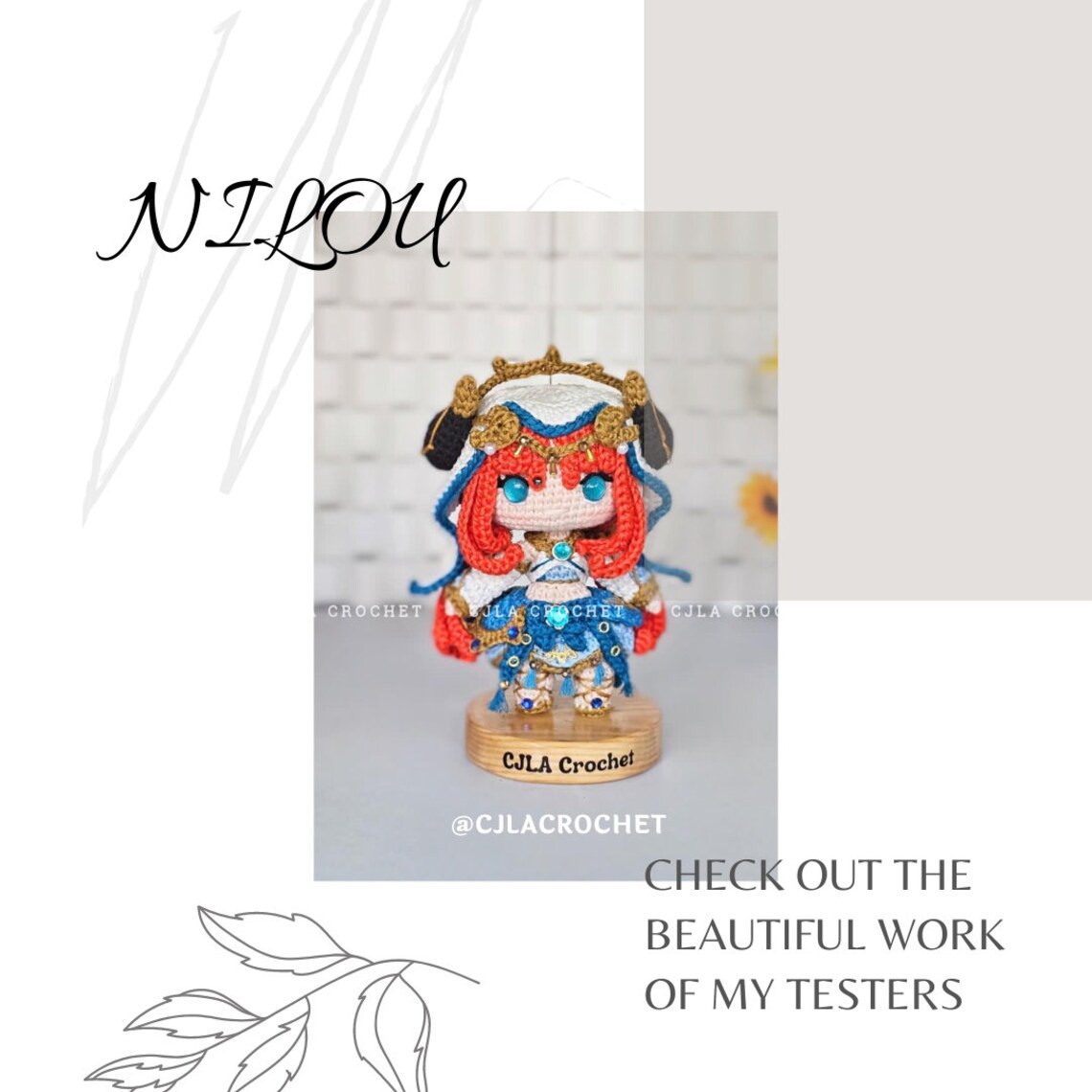 Crochet PDF Pattern: "nilou" Chibi Amigurumi - Etsy