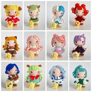 Crochet Pattern : Chibi Star Signs 12in1 Amigurumi - Etsy