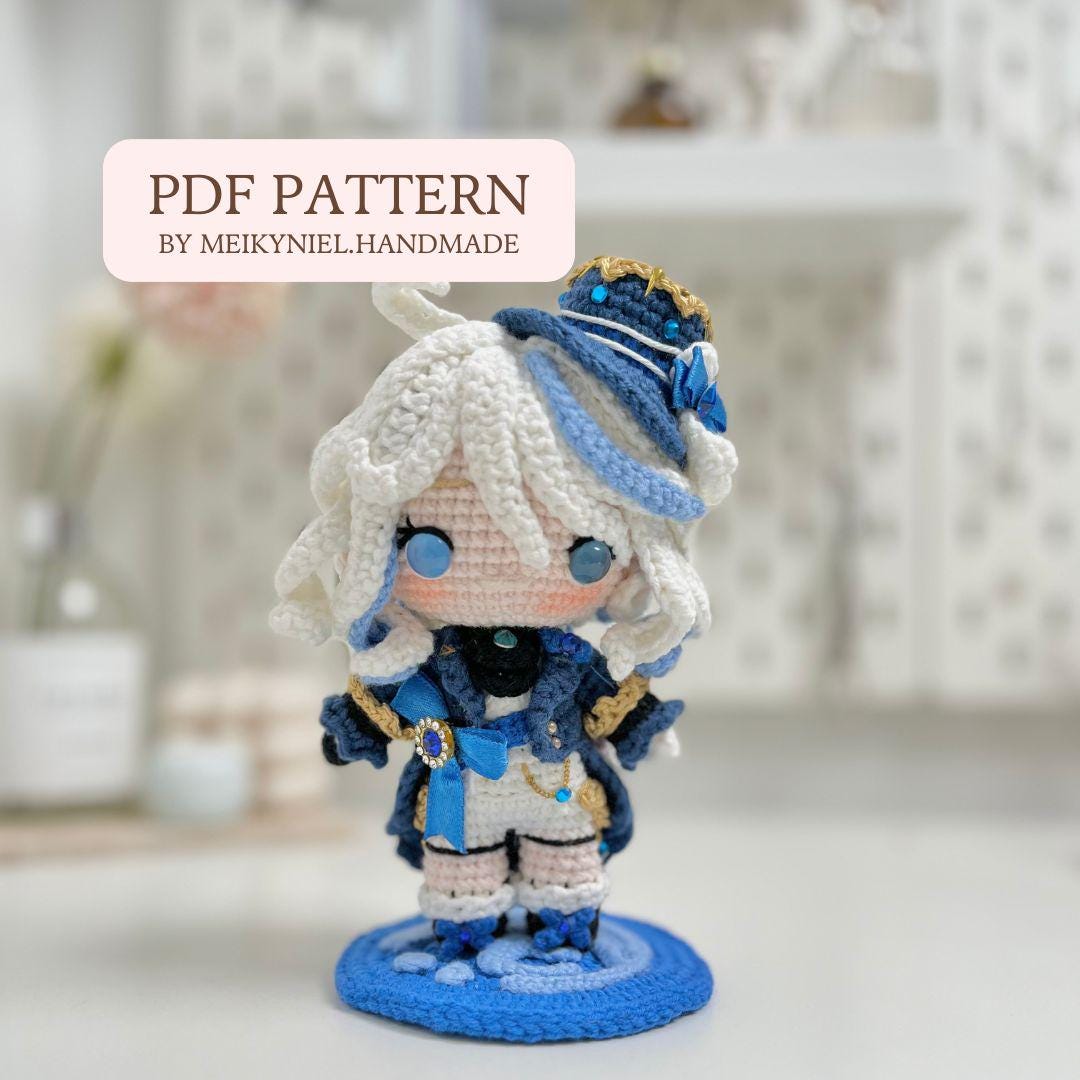 Crochet PDF Pattern: "furina" Chibi Amigurumi - Etsy