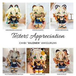 Crochet PDF Pattern: "xilonen" Chibi Amigurumi - Etsy Australia