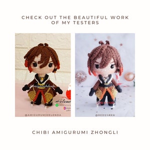 Crochet PDF Pattern: "zhongli" Chibi Amigurumi - Etsy