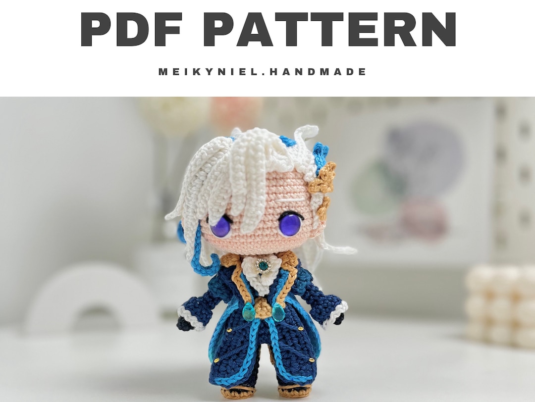 Crochet PDF Pattern: neuvillette Chibi Amigurumi - Etsy