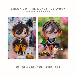 Crochet PDF Pattern: "zhongli" Chibi Amigurumi - Etsy