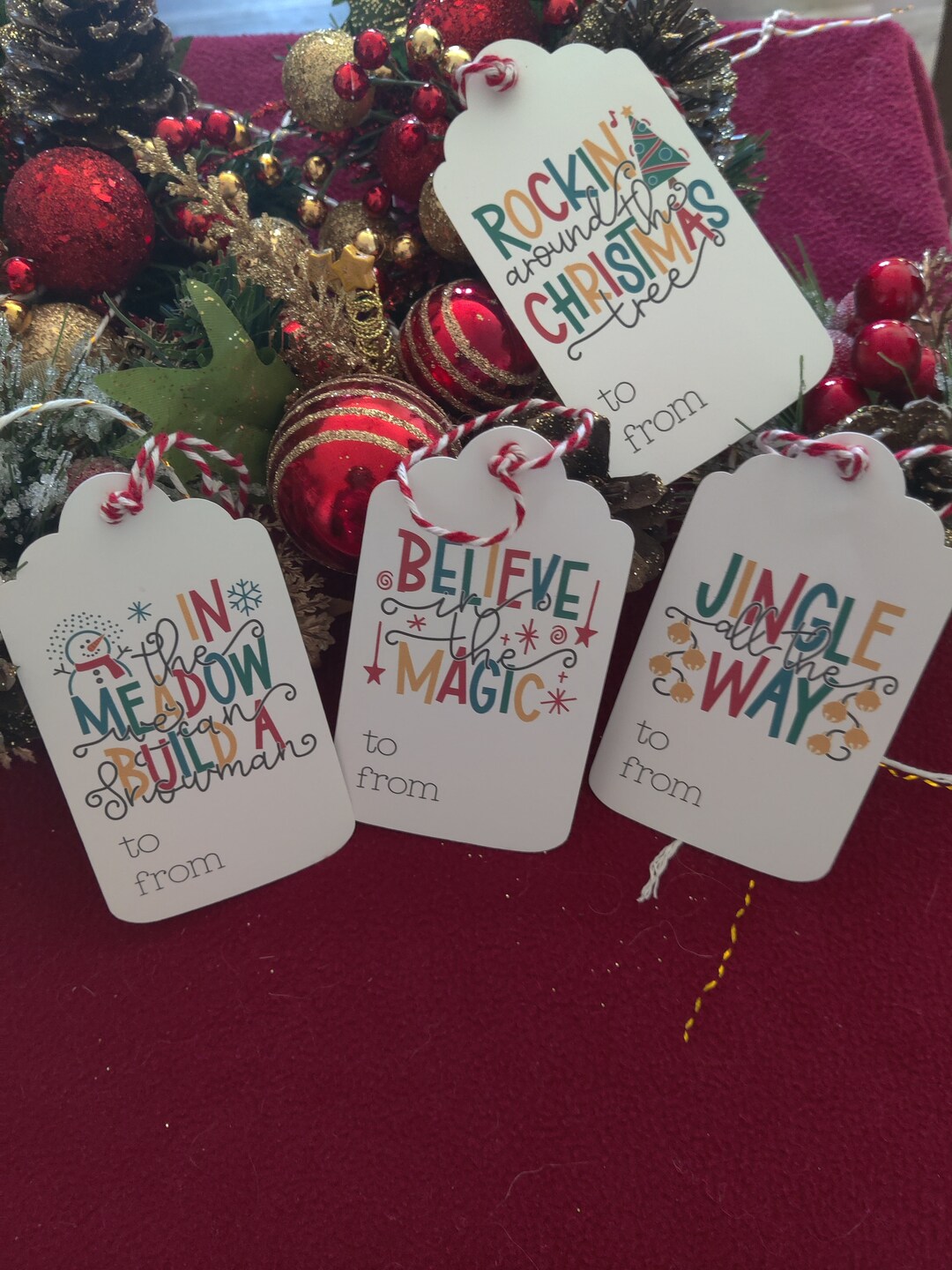 Christmas Wrap Gift Tags, Gift Tags, Tags for Gifts - Etsy