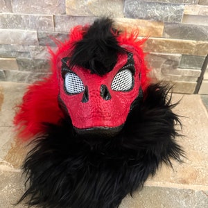 Dino Full Furry Mask (custom Order) - Etsy
