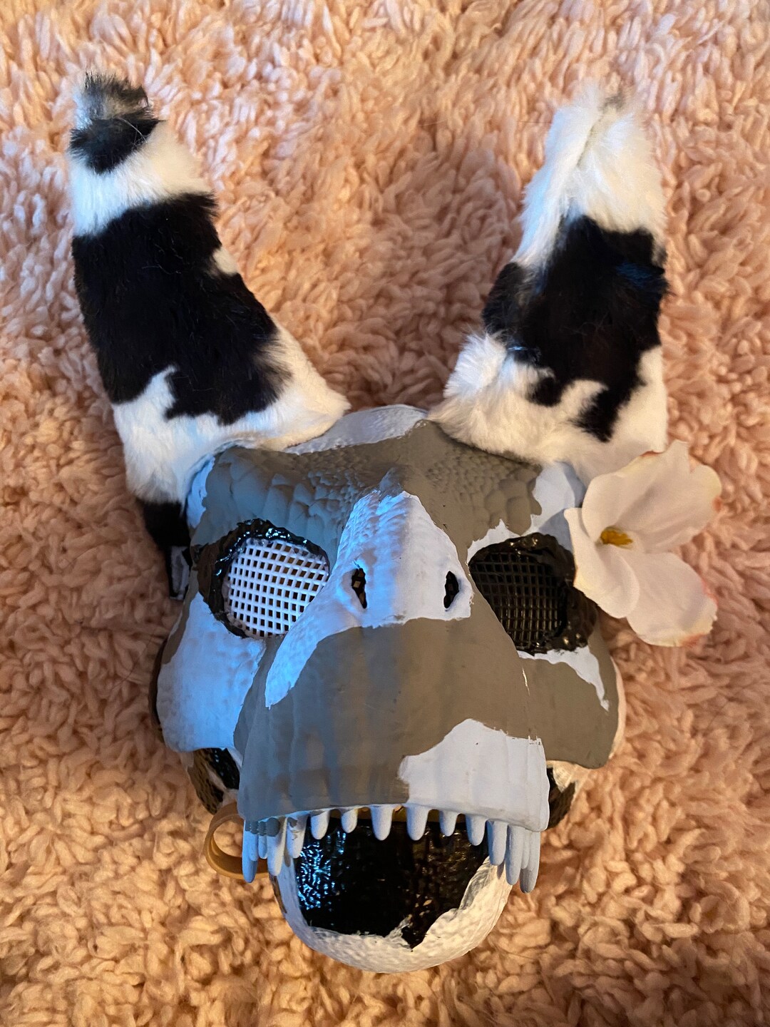 Cow Theme Dino Mask Furry - Etsy