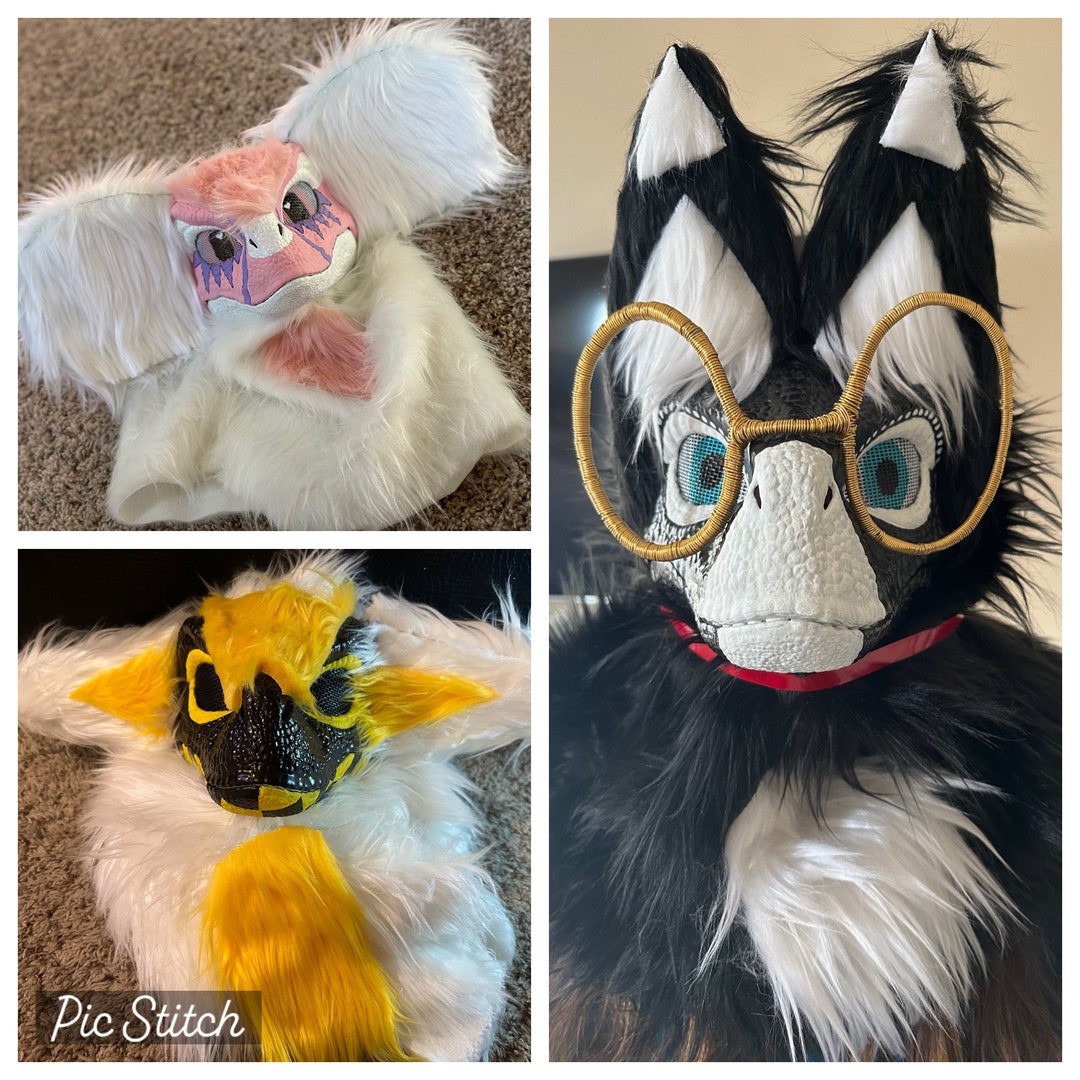 Dino Full Furry Mask (custom Order) - Etsy