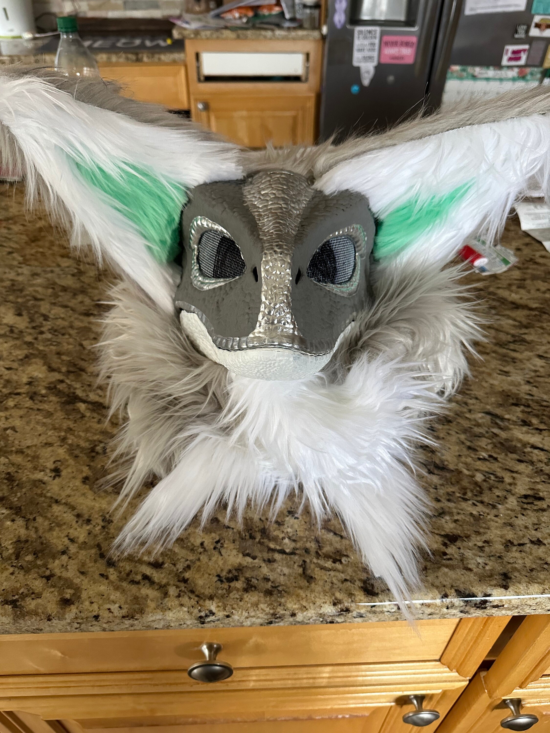 Dino Full Furry Mask (custom Order) - Etsy