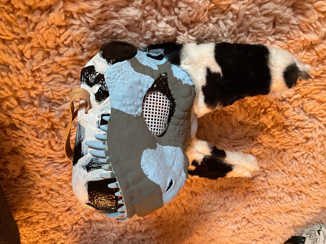 Cow Theme Dino Mask Furry - Etsy
