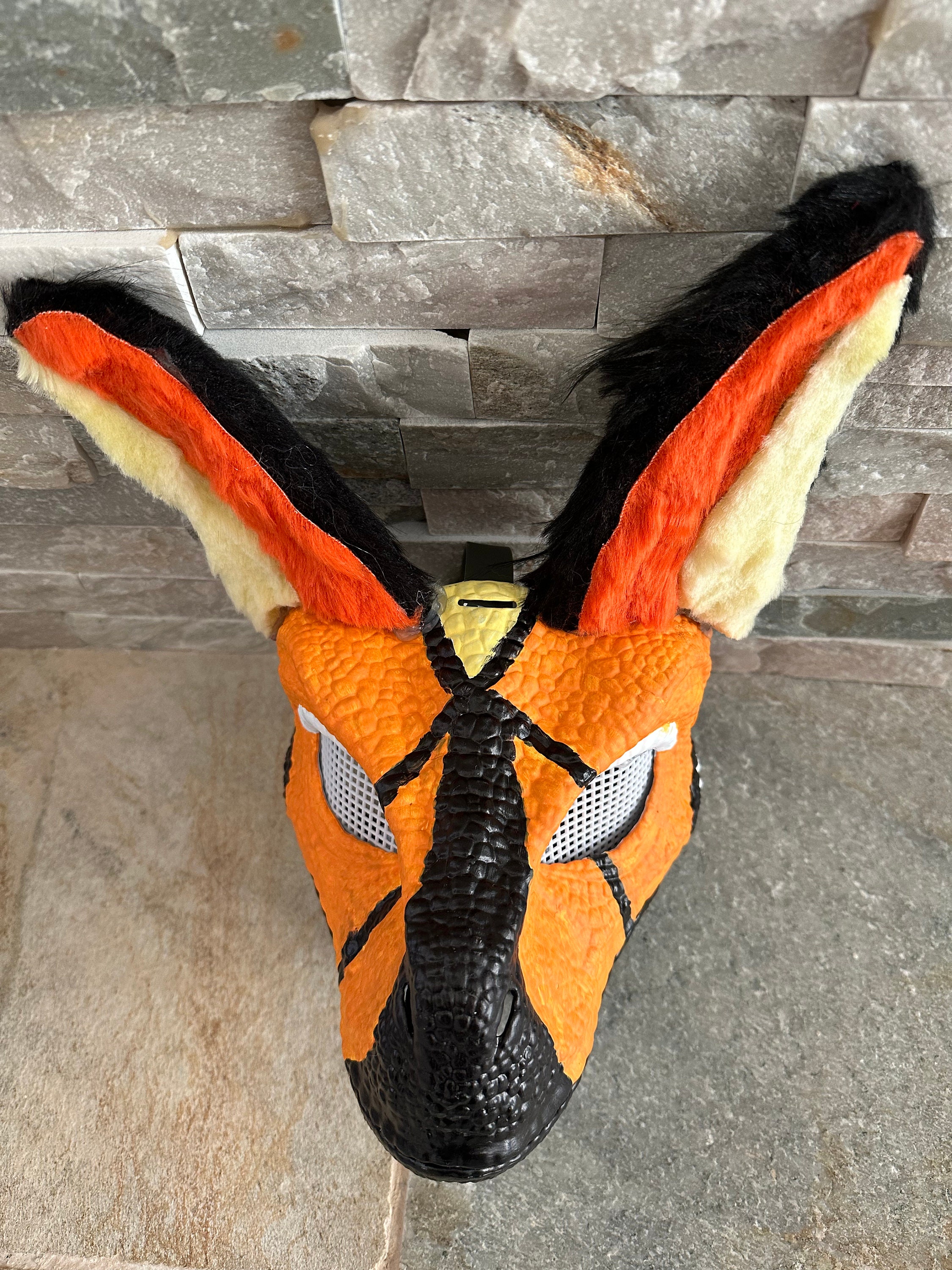 Candy Corn Dino Mask - Etsy