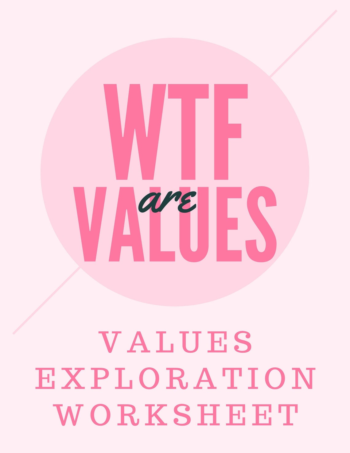 Values Exploration Worksheet- Acceptance and Commitment Therapy - Etsy