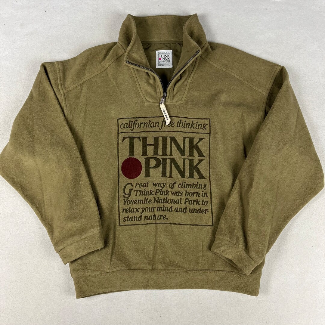 Think Pink Fleece Jacket Fleece Ski 90s - Etsy
