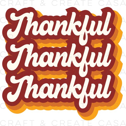 DIGITAL Thankful Design Instant Download Fall PNG Thanksgiving - Etsy