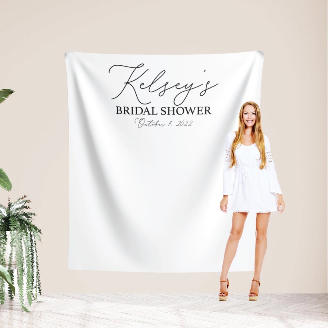 Bridal Shower Photo Backdrop, Bridal Shower Decor, Photo Booth Backdrop ...