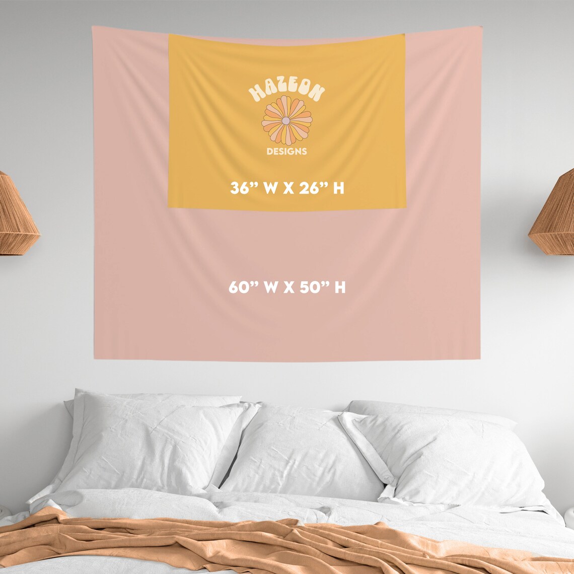 Custom Wording Blue Wall Tapestry, Bedroom Decor, Living Room, Dorm ...