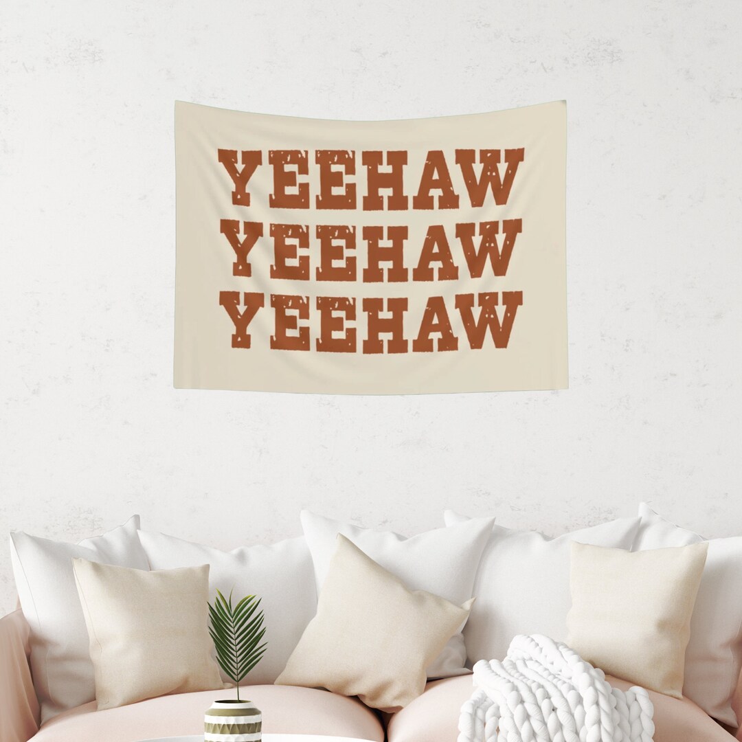 Yeehaw Wall Tapestry, Western Aesthetic Decor, Bedroom Decor ...