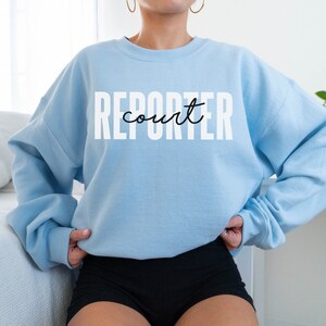 Court Reporter Sweatshirt Crewneck Stenographer Stenography Sweatshirt ...