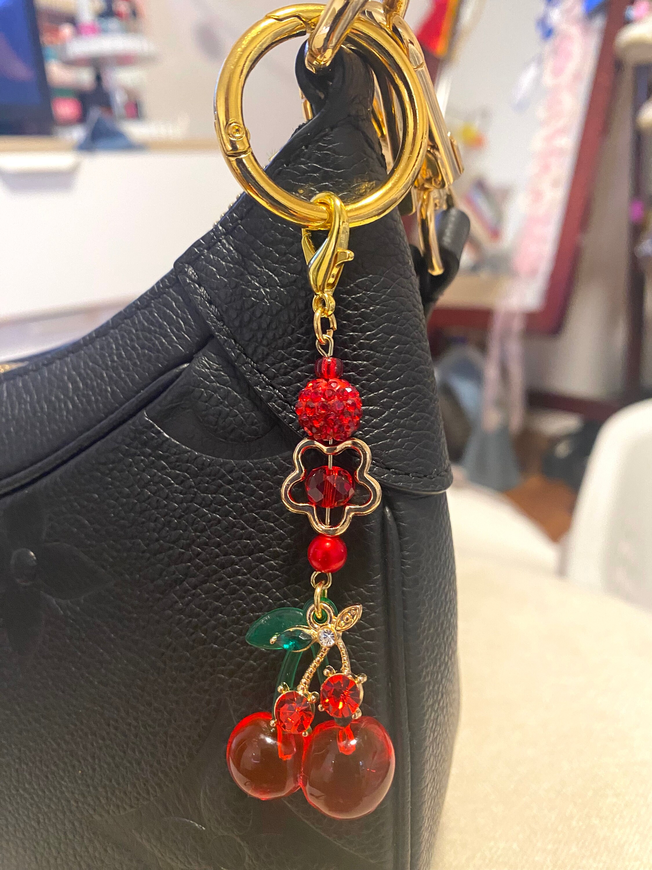 Cherry and Strawberry Bag Charms, Keychain, Kawaii, Y2K, Lanyard - Etsy