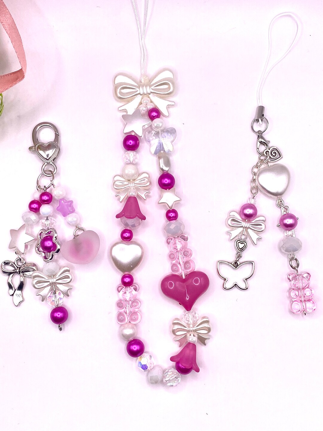 The Pink Collection Phone Charm, Keychain, Lanyard, Y2K, Kawaii ...