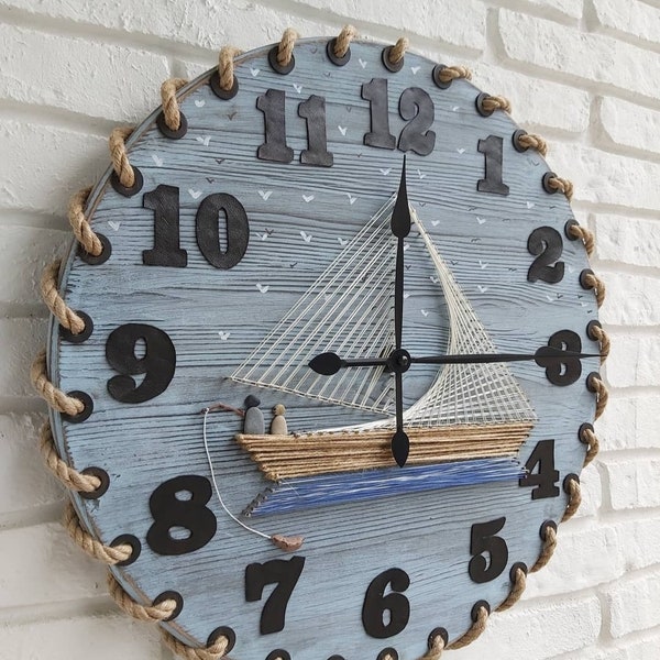 Wooden Hanging Clock - Etsy